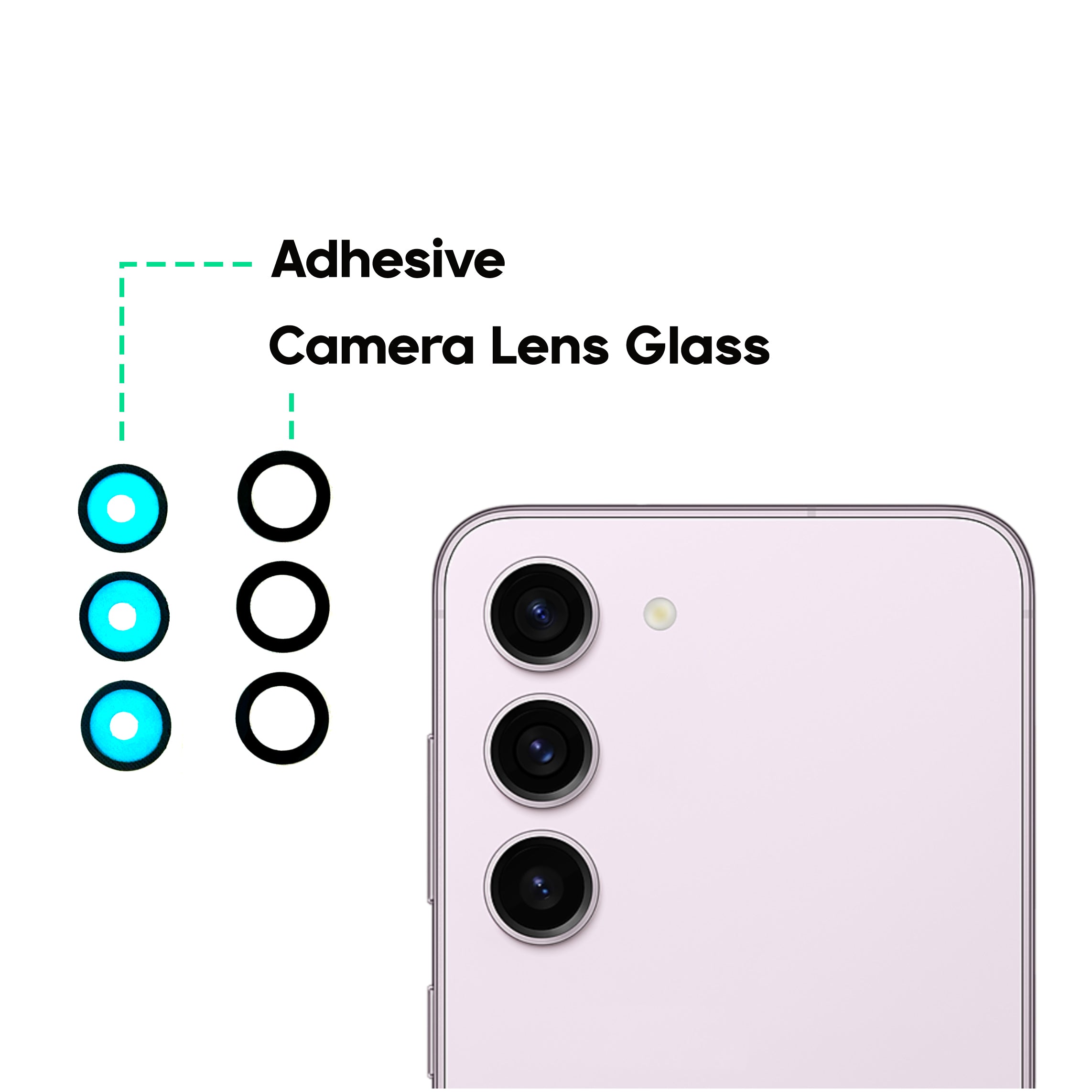 Samsung Galaxy S23 Plus Replacement Rear Camera Glass - Fixo
