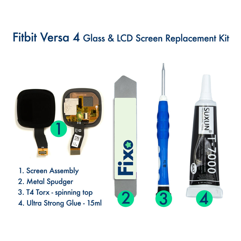 Fitbit Versa 4 & Sense 2 Replacement Glass & Touch Screen - Fixo