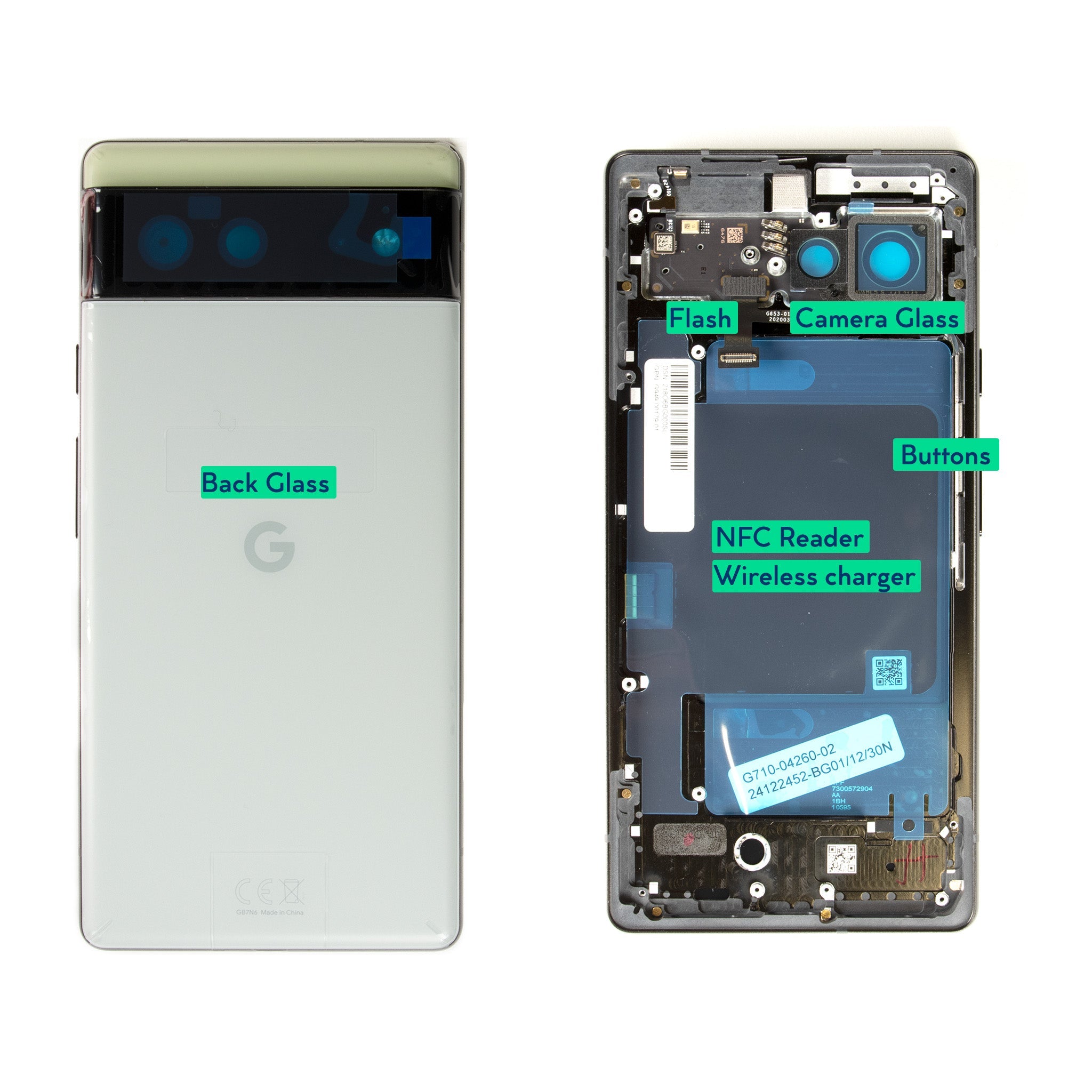 Google Pixel 6 Replacement Mid-Frame & Rear Housing - Fixo Australia