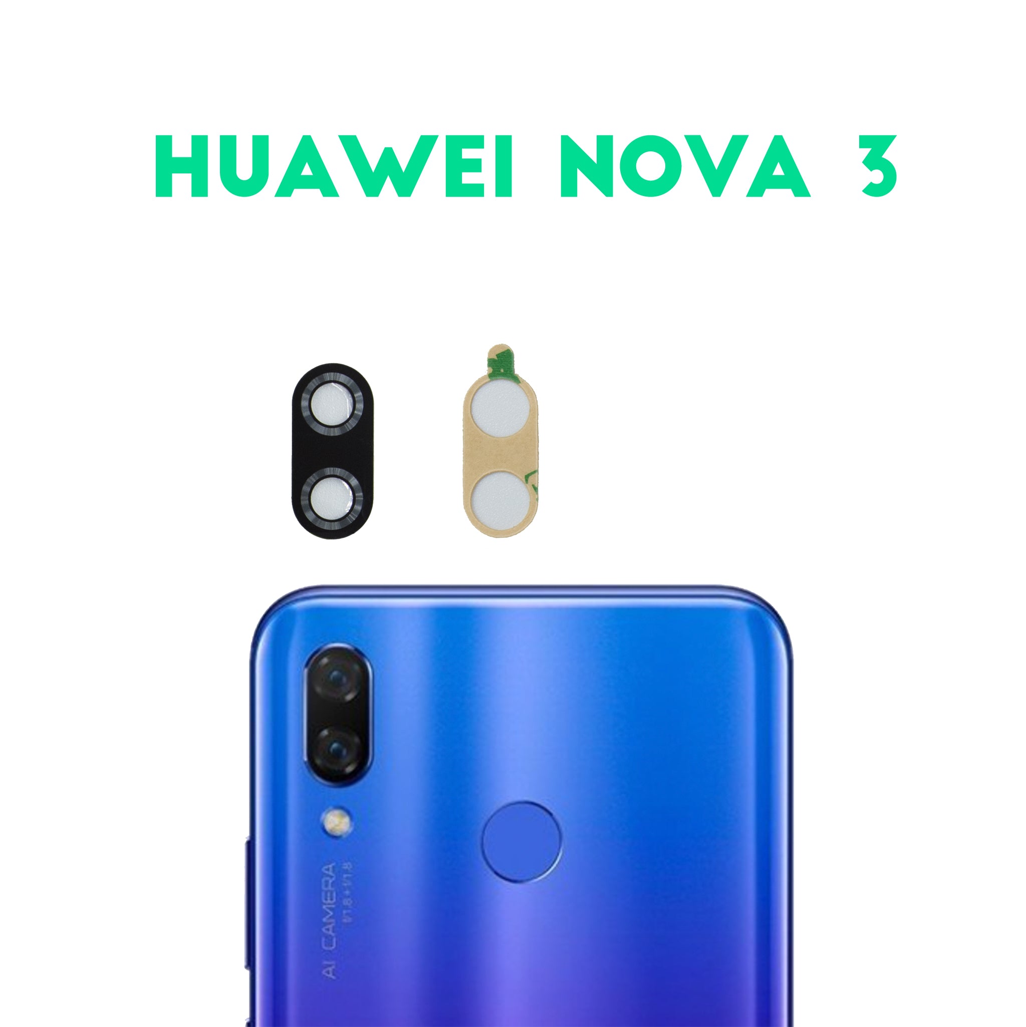 Huawei Nova 3 Replacement Rear Camera Glass - Fixo