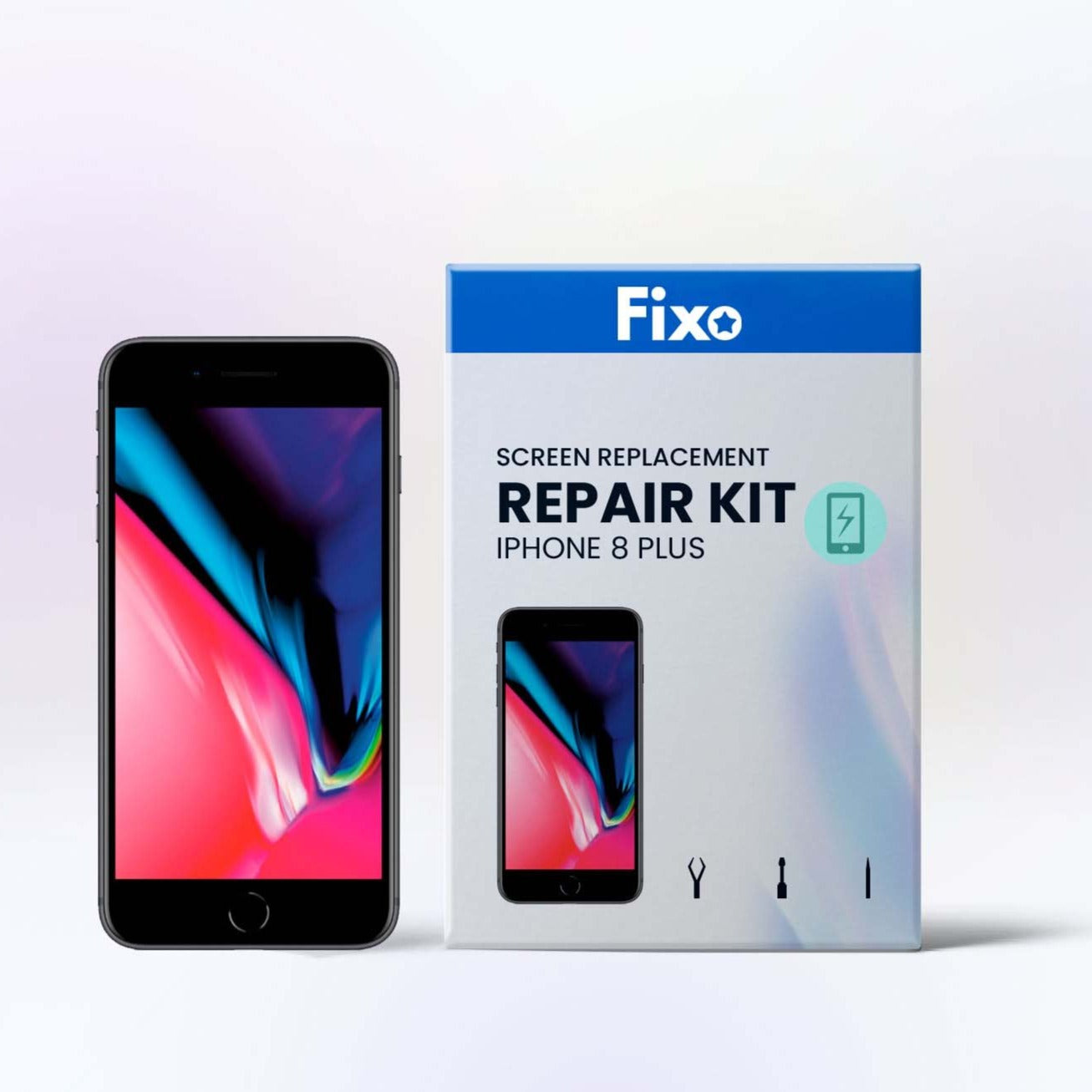 iPhone 8 Plus DIY LCD Glass Screen Repair Kit - Fixo