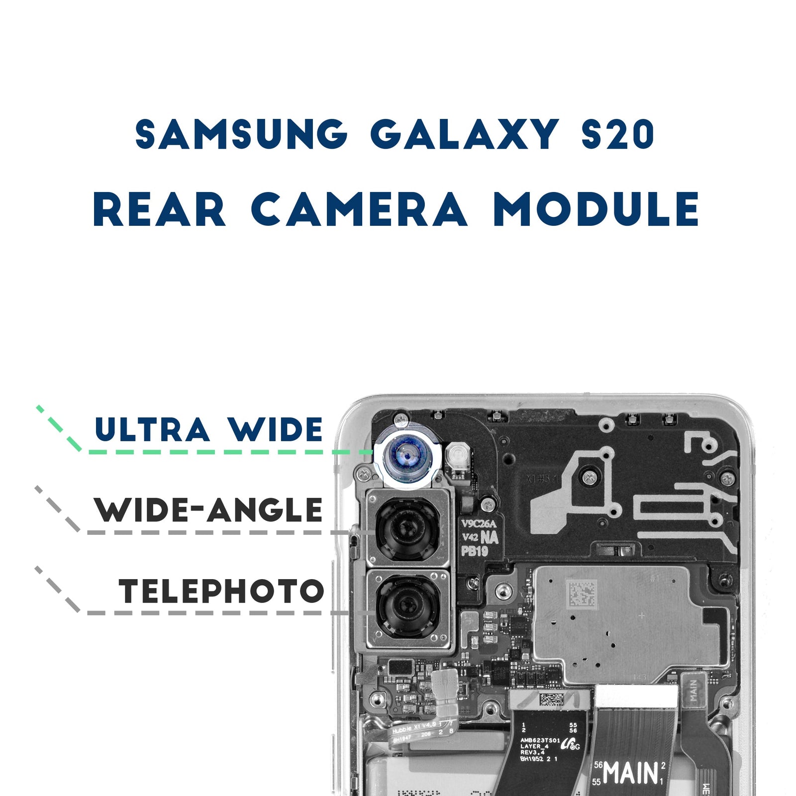 Samsung Galaxy S20 Replacement Rear Camera (Ultra Wide-Angle)