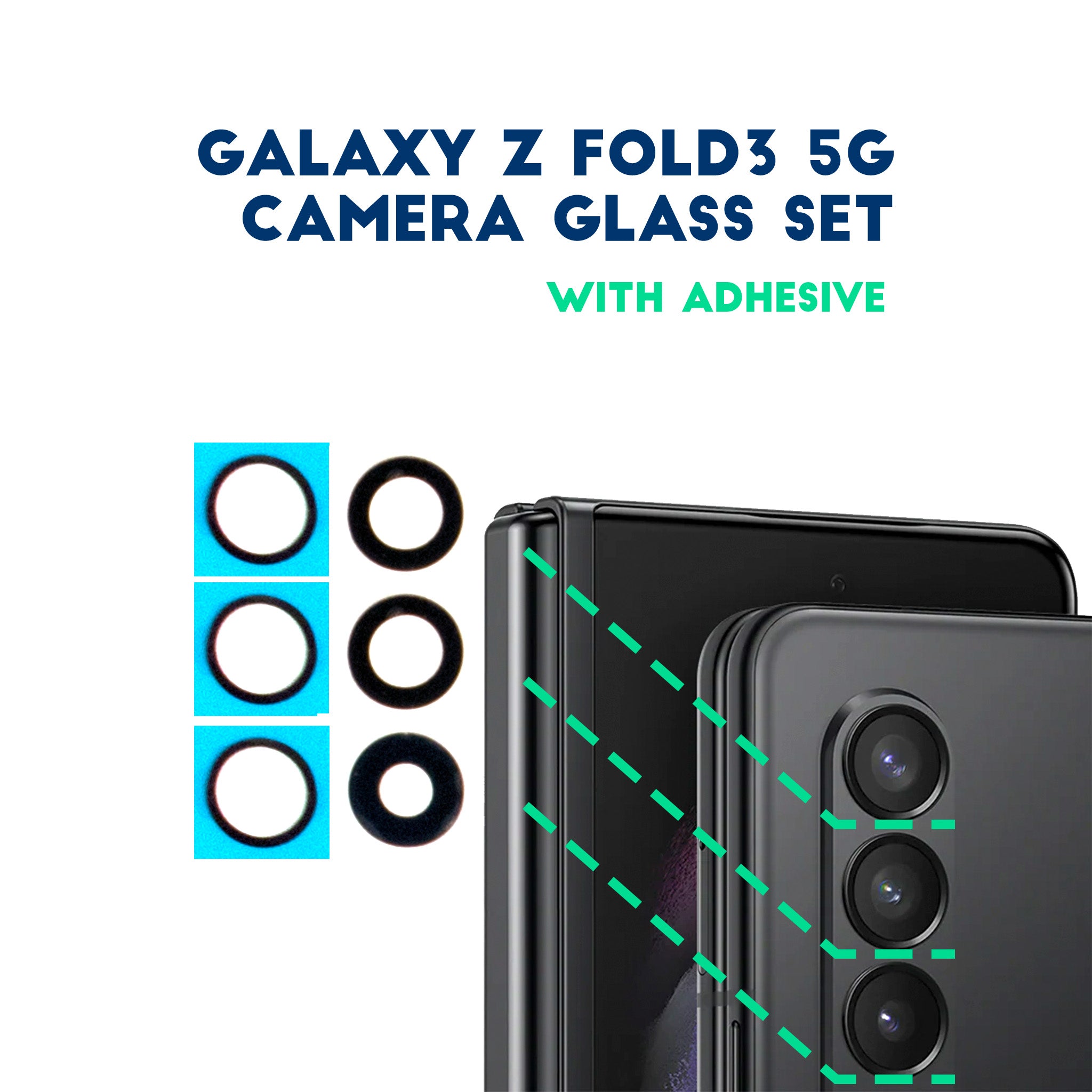 Samsung Galaxy Z Flip3 5G Replacement Rear Camera Glass - Fixo